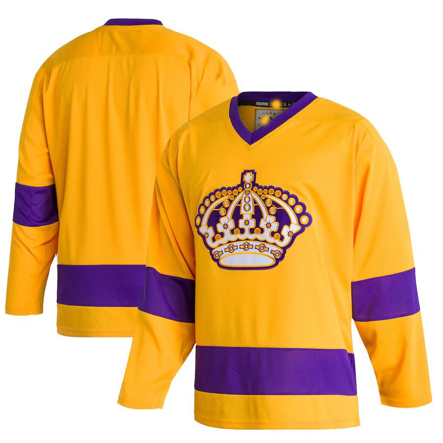 LA.Kings Team Classics Authentic Blank Jersey Gold Stitched American H – Puhics