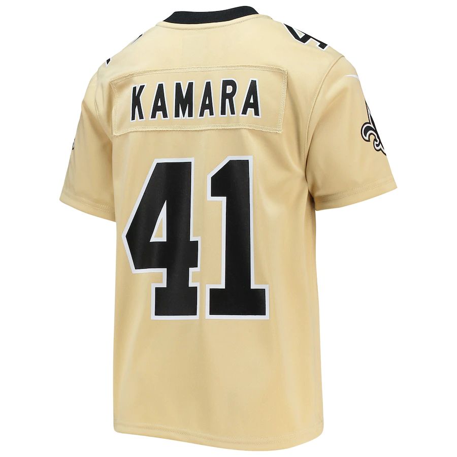 NO.Saints #41 Alvin Kamara Gold Inverted Team Game Jersey Stitched Ame – Puhics