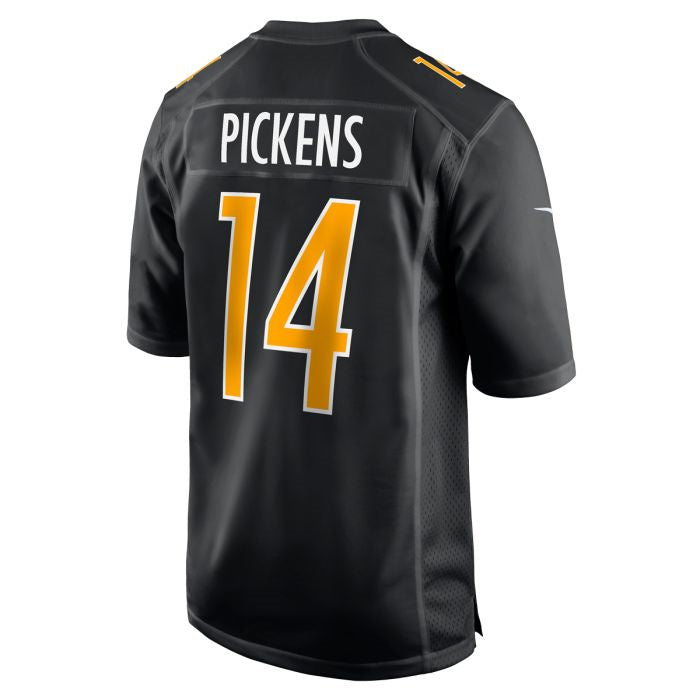 P.Steelers #14 George Pickens Replica Carbon Black Stitched American F ...