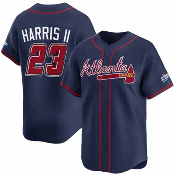 Atlanta Braves #23 Michael Harris II Navy 2025 Speedway Classic Altern ...