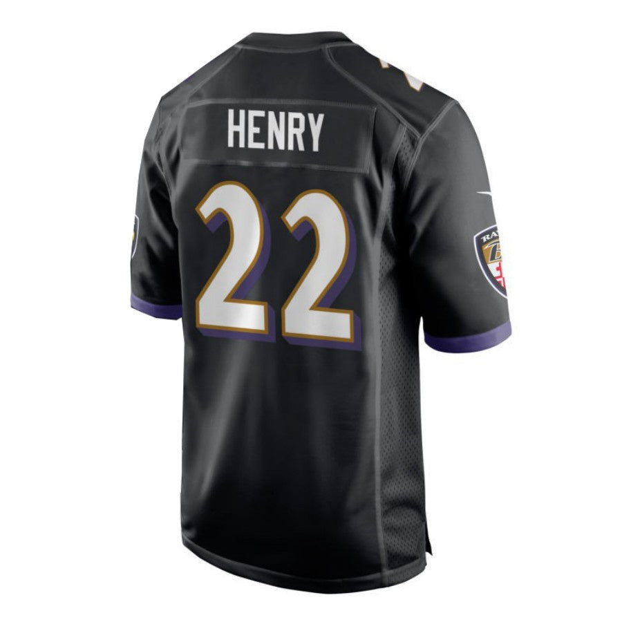 B.Ravens #22 Derrick Henry Game Player Jersey - Black Stitched America ...