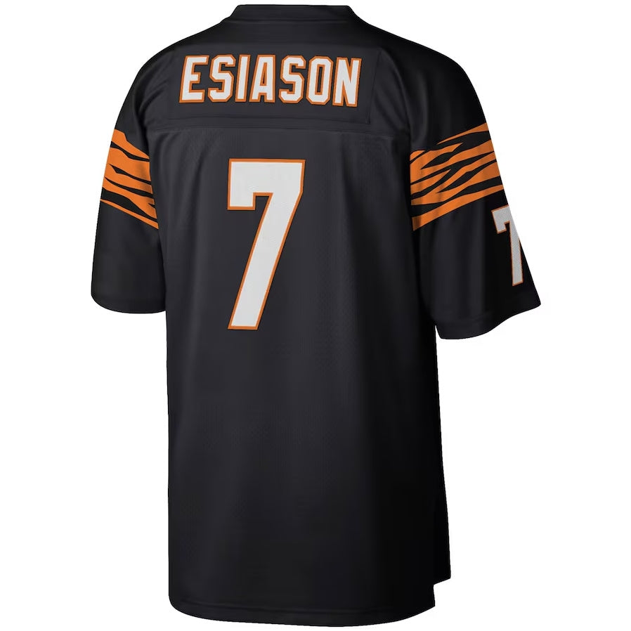 C.Bengals #7 Boomer Esiason Mitchell & Ness Legacy Replica Jersey - Bl ...