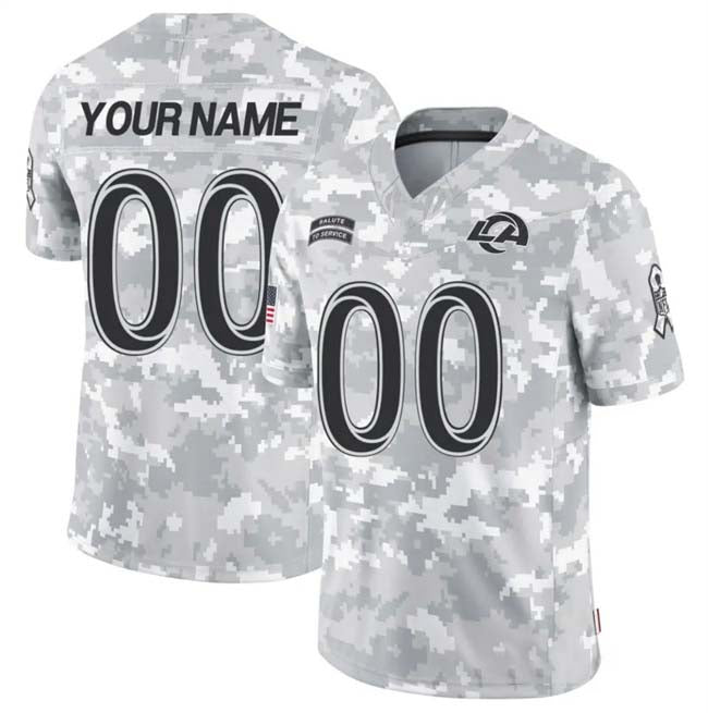 Custom LA.Rams Active Player 2024 F.U.S.E Arctic Camo Salute To Servic ...