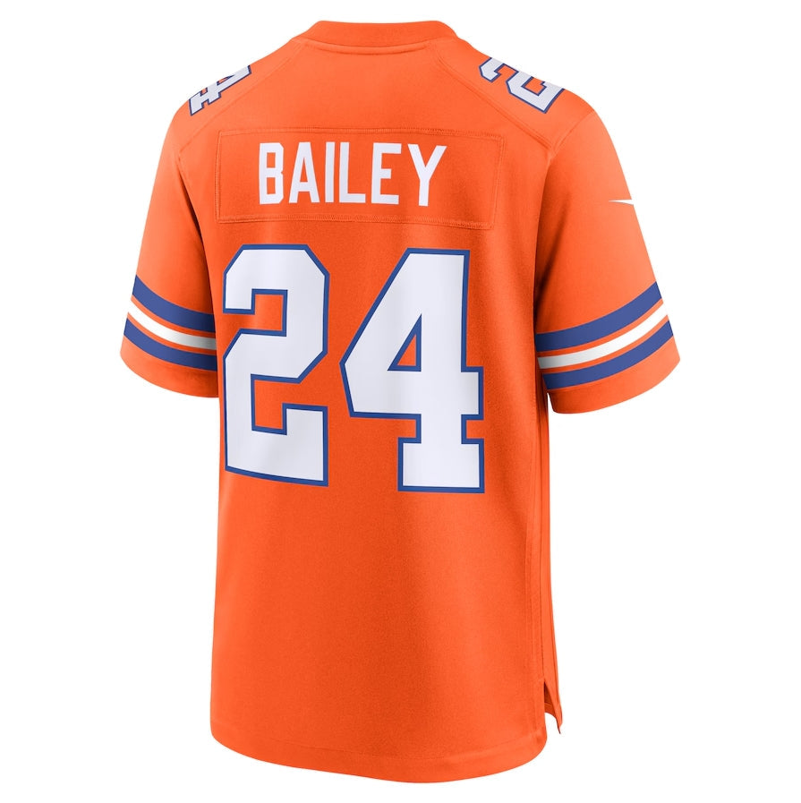 D.Broncos #24 Champ Bailey Orange Mile High Collection 1977 Throwback ...