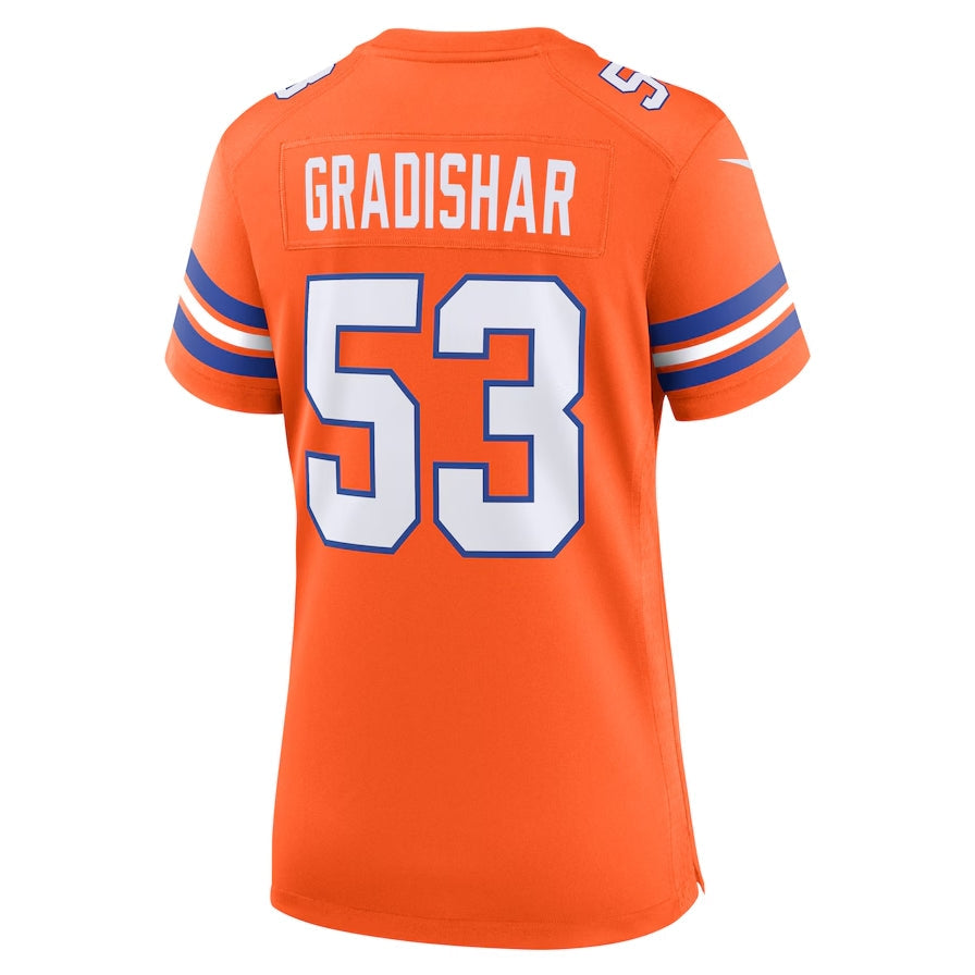 D.Broncos #53 Randy Gradishar Orange Mile High Collection 1977 Throwba ...