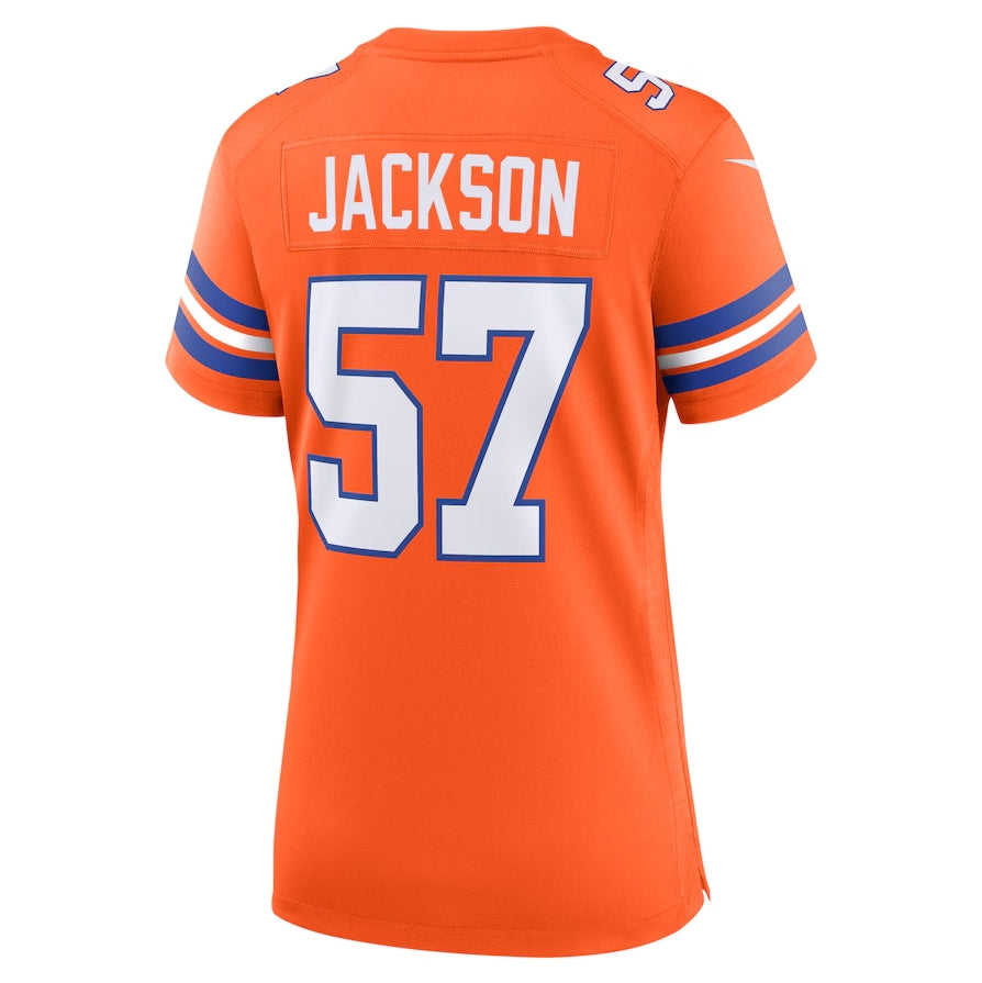 D.Broncos #57 Tom Jackson Orange Mile High Collection 1977 Throwback R ...