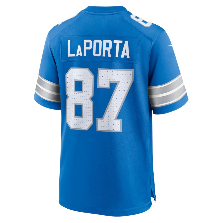 D.Lions #87 Sam LaPorta Game Jersey - Blue American Football Jerseys ...