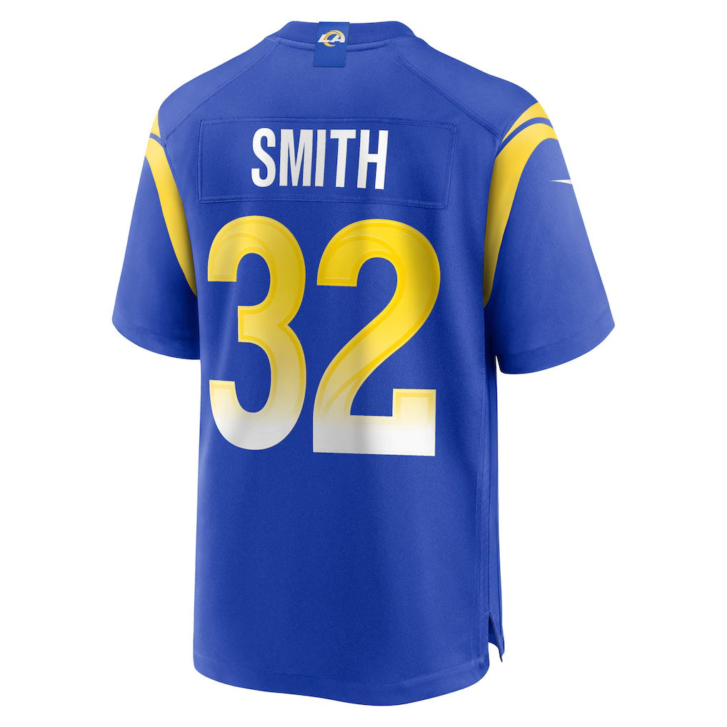 LA.Rams #32 Christopher Smith Royal Team Game Stitched American Footba ...