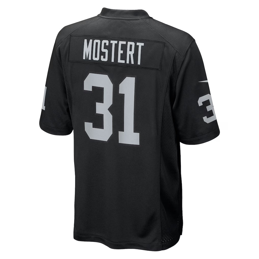 LV.Raiders #31 Raheem Mostert Black Team Game American Football Jersey ...
