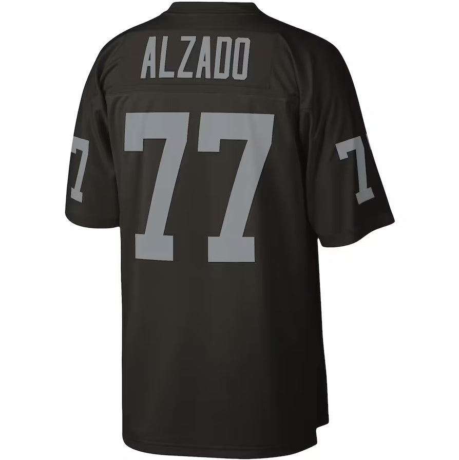 LV. Raiders #77 Lyle Alzado Mitchell & Ness Legacy Replica Jersey - Bl ...
