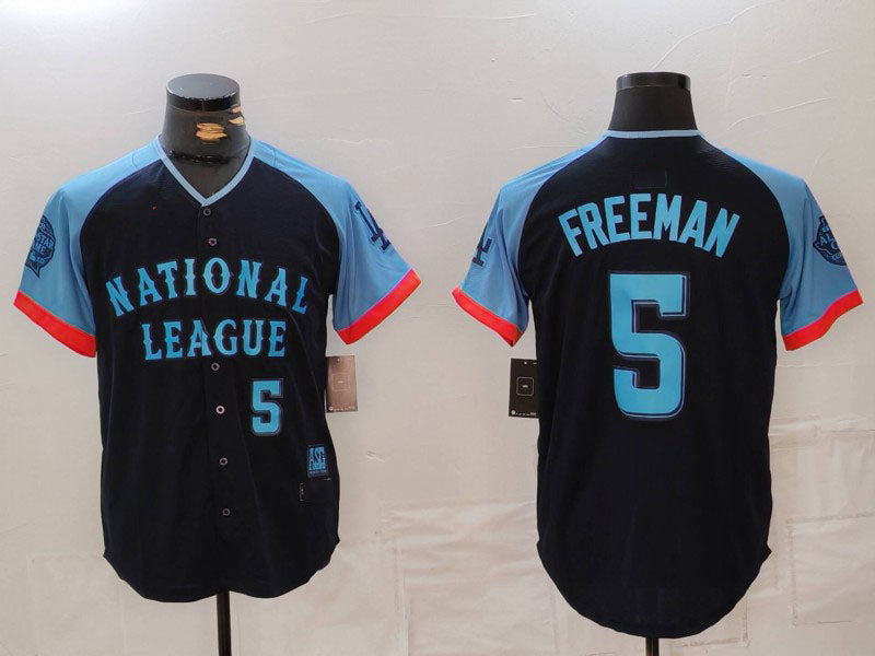 Los Angeles Dodgers #5 Freddie Freeman Number Navy 2024 All Star Limit ...