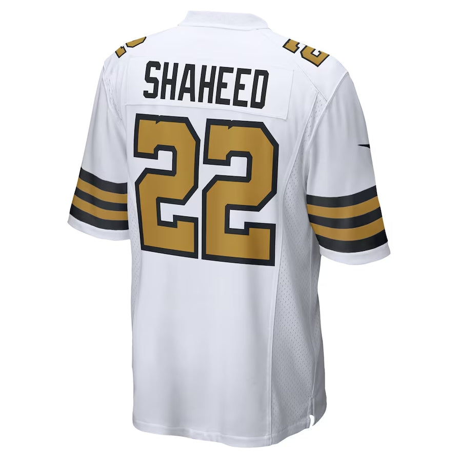 NO.Saints #22 Rashid Shaheed White Alternate Game Stitched American Fo ...