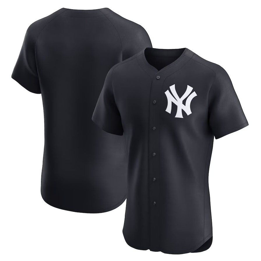 New York Yankees Alternate Elite Jersey - Black Stitched Baseball Jers ...
