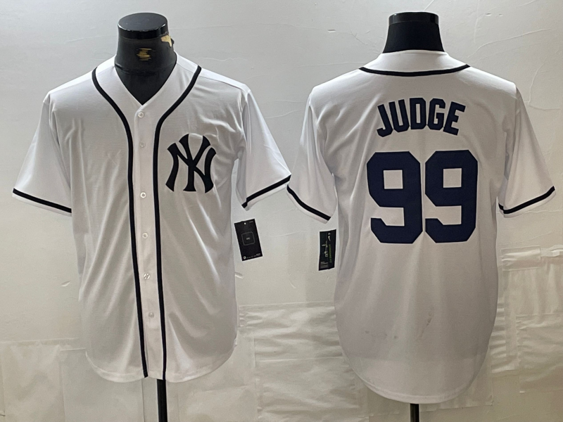New York Yankees #99 Aaron Judge White Fashion Cool Base Baseball Jers ...