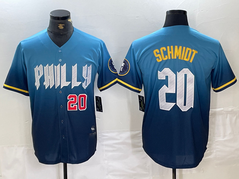 Philadelphia Phillies #20 Mike Schmidt Blue 2024 City Cool Base Baseba ...
