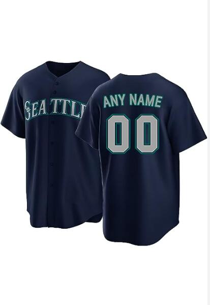 Baseball Jerseys Custom Seattle Mariners Majestic Athletic Navy Blue A ...