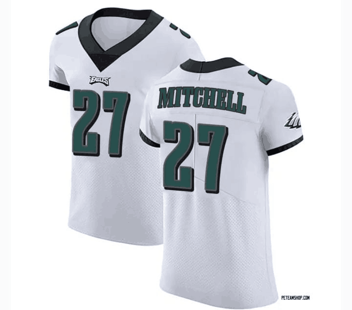 P.Eagles #27 Quinyon Mitchell White Vapor Untouchable Elite Stitched A ...
