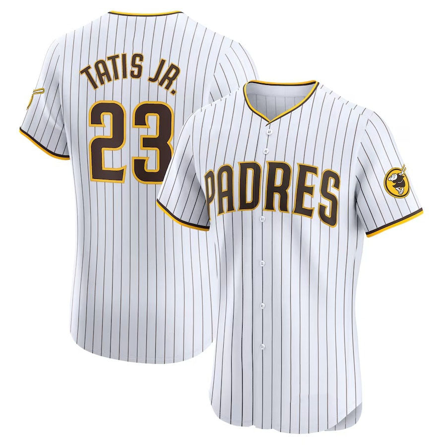 San Diego Padres #23 Fernando Tatis Jr. Home Elite Jersey - White Stit ...