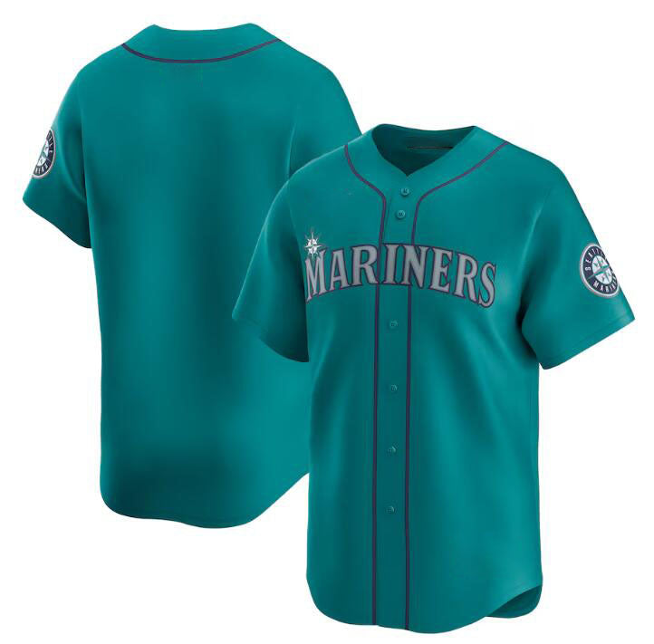 Seattle Mariners Blank Aqua Alternate Limited Stitched Baseball Jersey ...