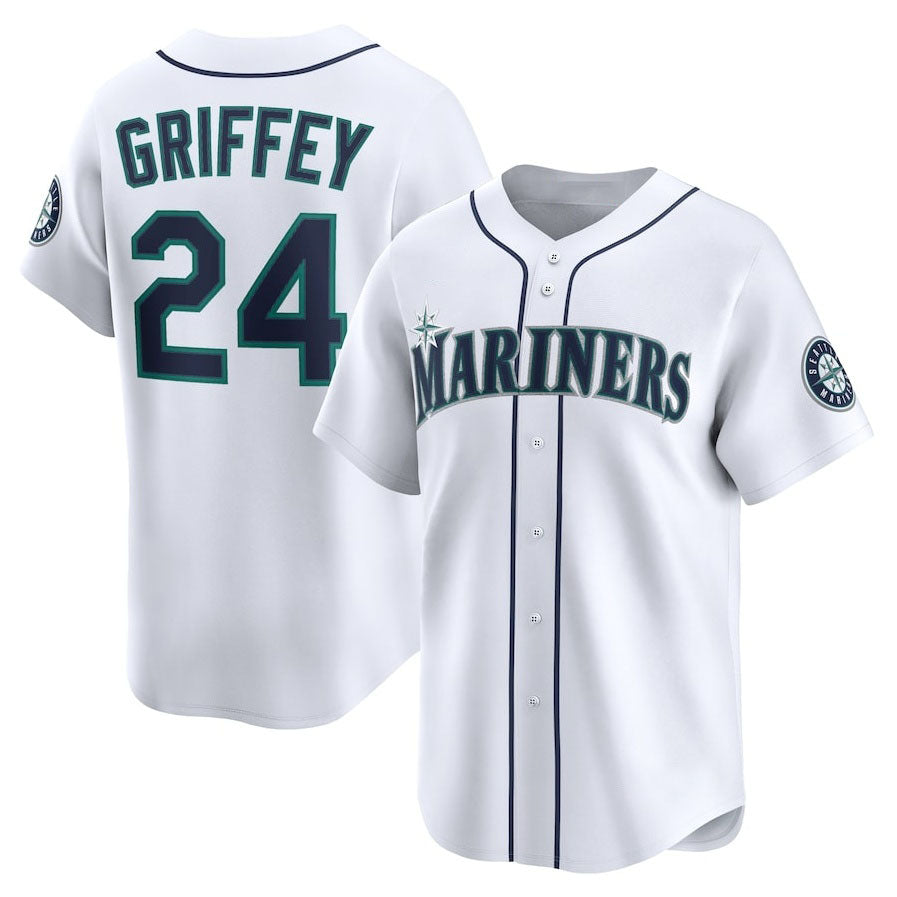 Seattle Mariners #24 Ken Griffey Jr. Throwback Cooperstown Collection ...