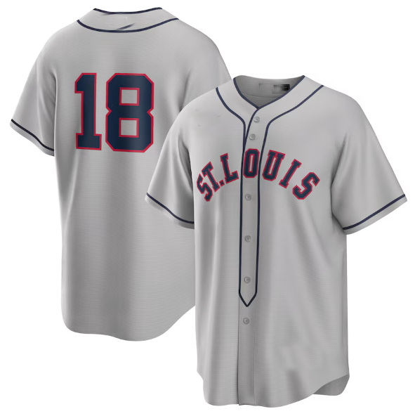 St. Louis Cardinals #18 Jordan Walker Gray 2024 Rickwood Classic Repli ...