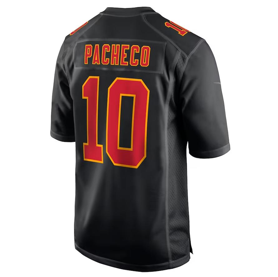 KC.Chiefs #10 Isiah Pacheco Black Carbon Fashion Game Player Jersey Fo ...