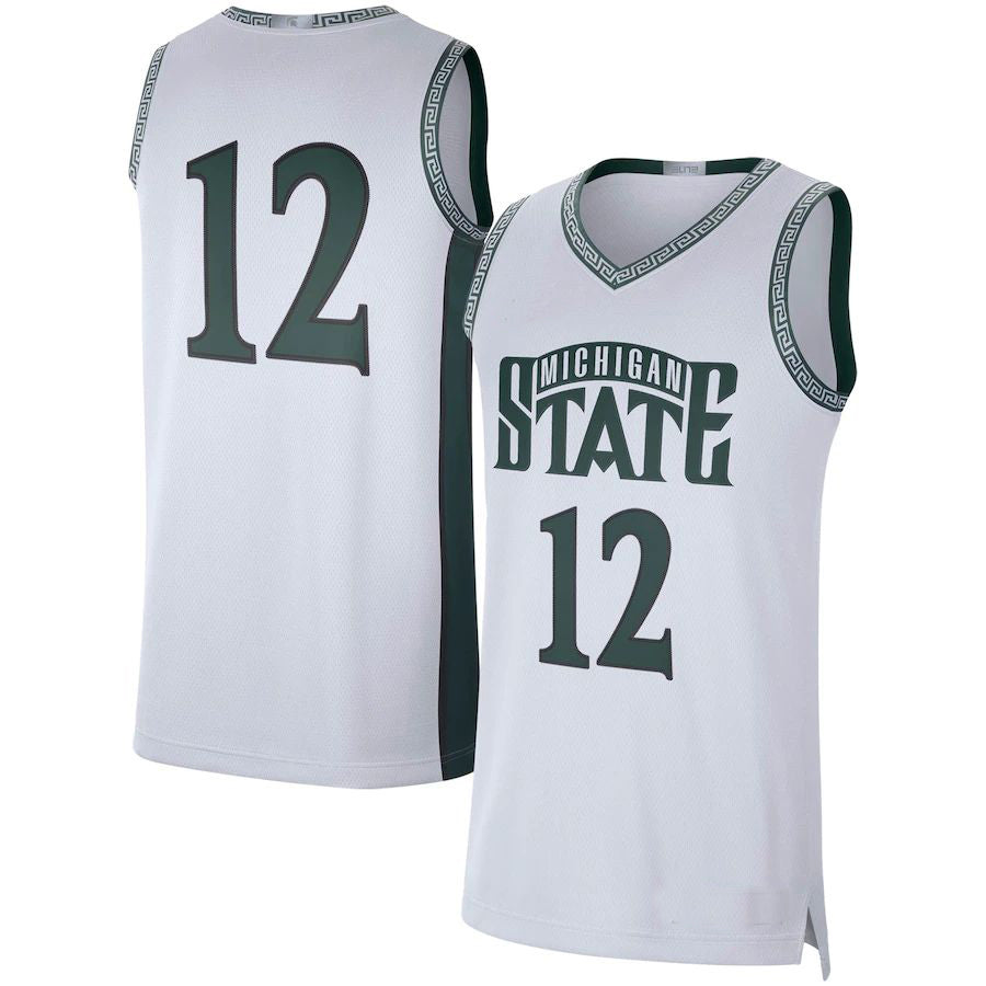 #21 M.State Spartans Limited Retro Basketball Jersey White Stitched Am ...