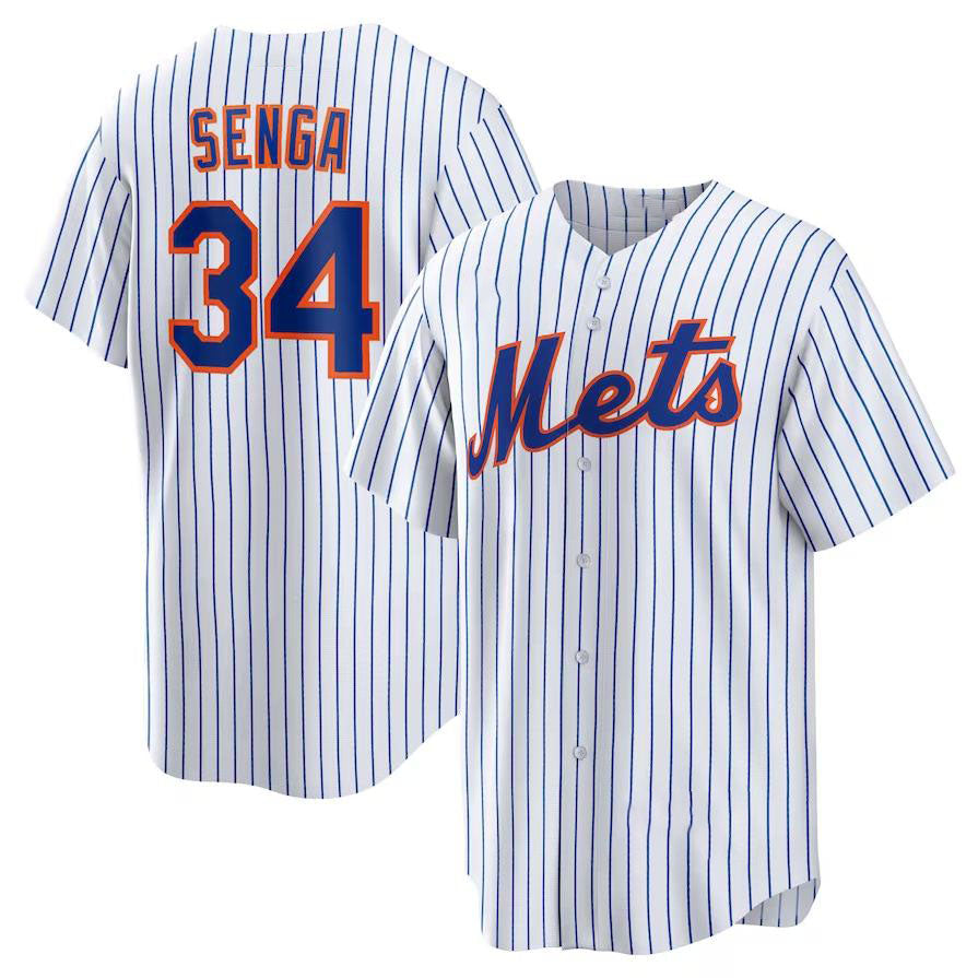 New York Mets #34 Kodai Senga White Home Replica Player Jersey Basebal ...