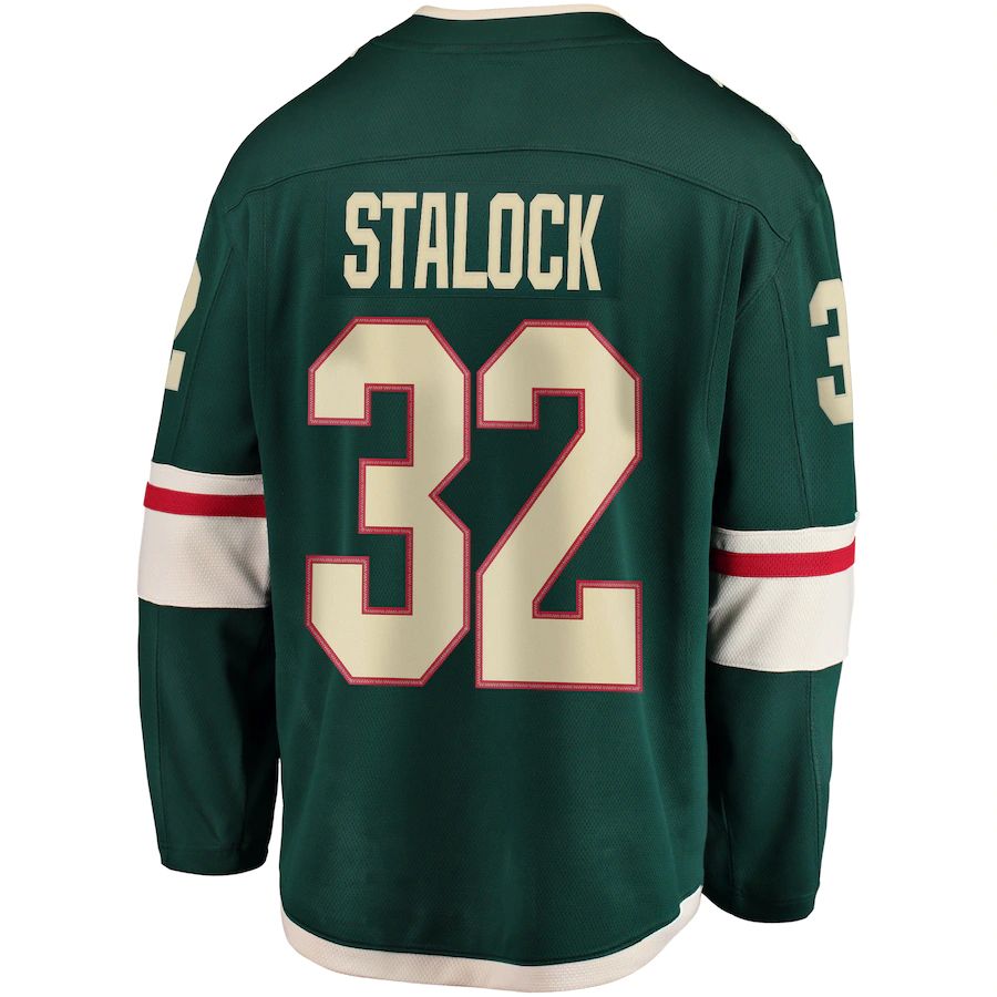 M.Wild #32 Alex Stalock Fanatics Branded Breakaway Player Jersey Green ...