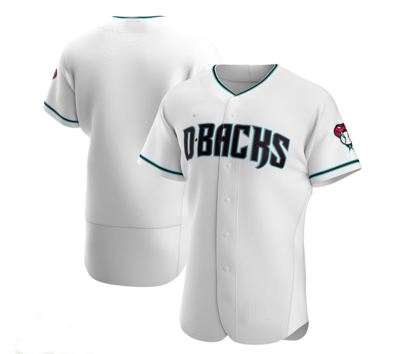 Arizona Diamondbacks Alternate Authentic Team Jersey - White Teal Stit ...