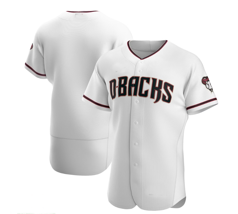 Arizona Diamondbacks Home Authentic Team Jersey White Crimson Stitches ...