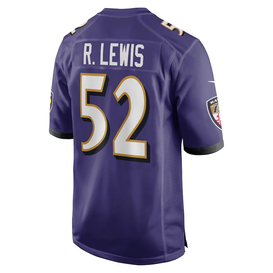 B.Ravens #52 Ray Lewis Purple Retired Player Jersey Stitched American ...