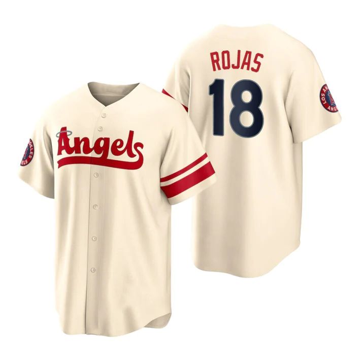Baseball Jerseys Los Angeles Angels #18 Jose Rojas Cream Stitched 2022 ...