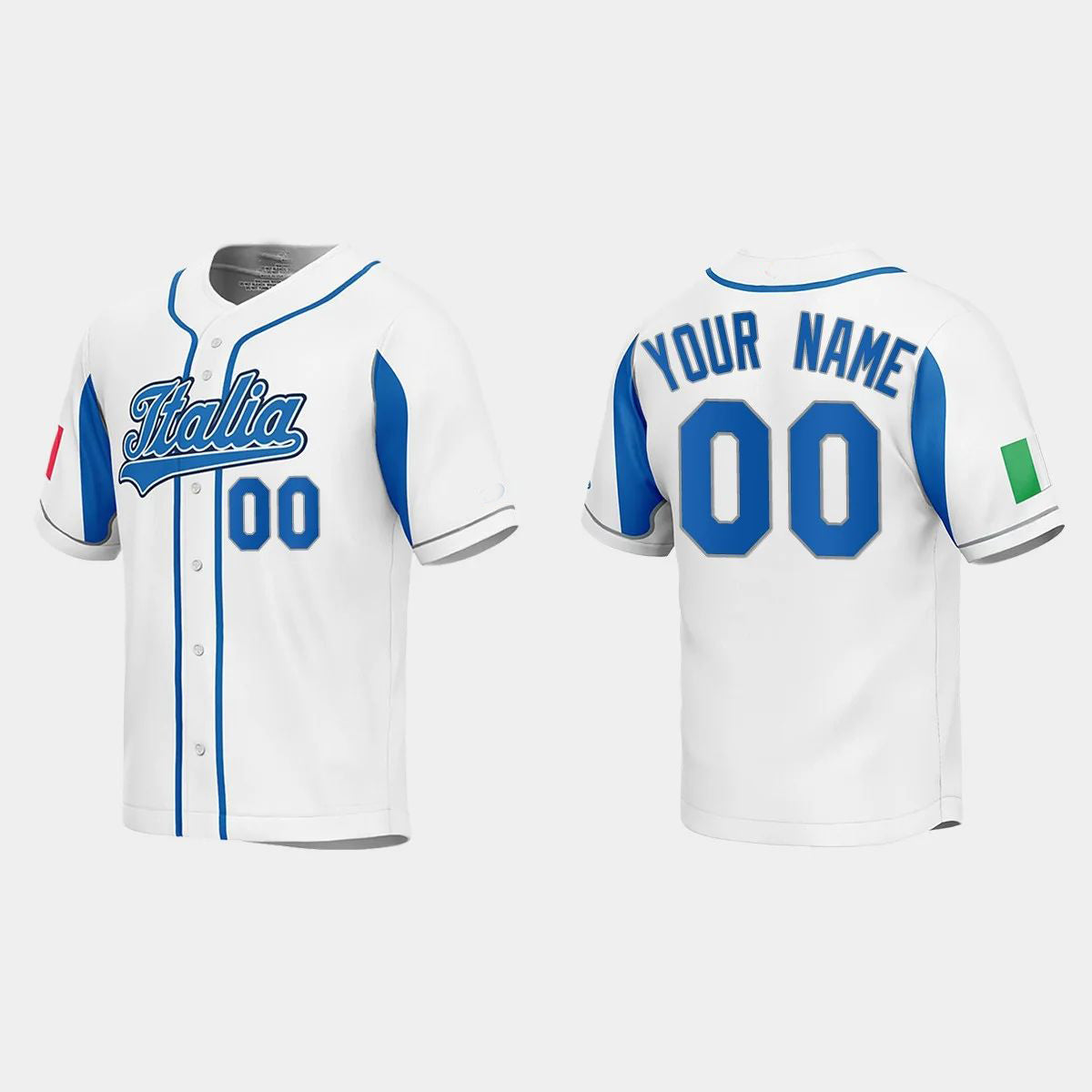 CUSTOM ITALY BASEBALL 2023 WORLD BASEBALL CLASSIC JERSEY WHITE Stitche ...