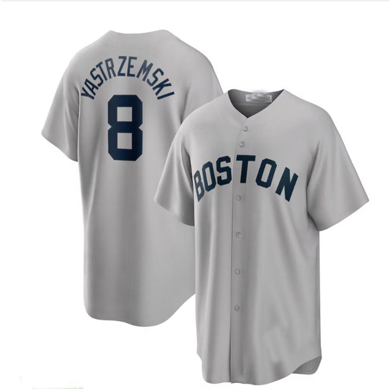 Boston Red Sox #8 Carl Yastrzemski Cooperstown Collection Player Jerse ...