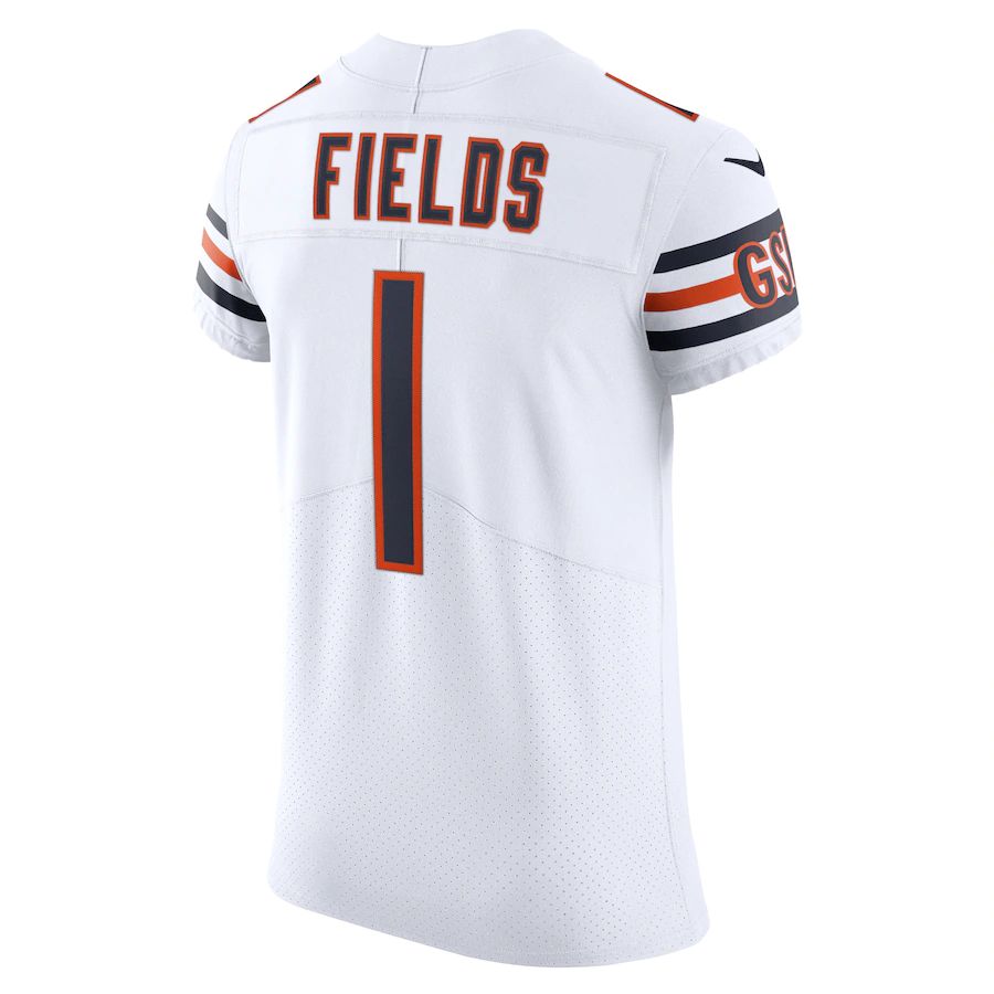C.Bears #1 Justin Fields White Vapor Elite Jersey Stitched American Fo ...