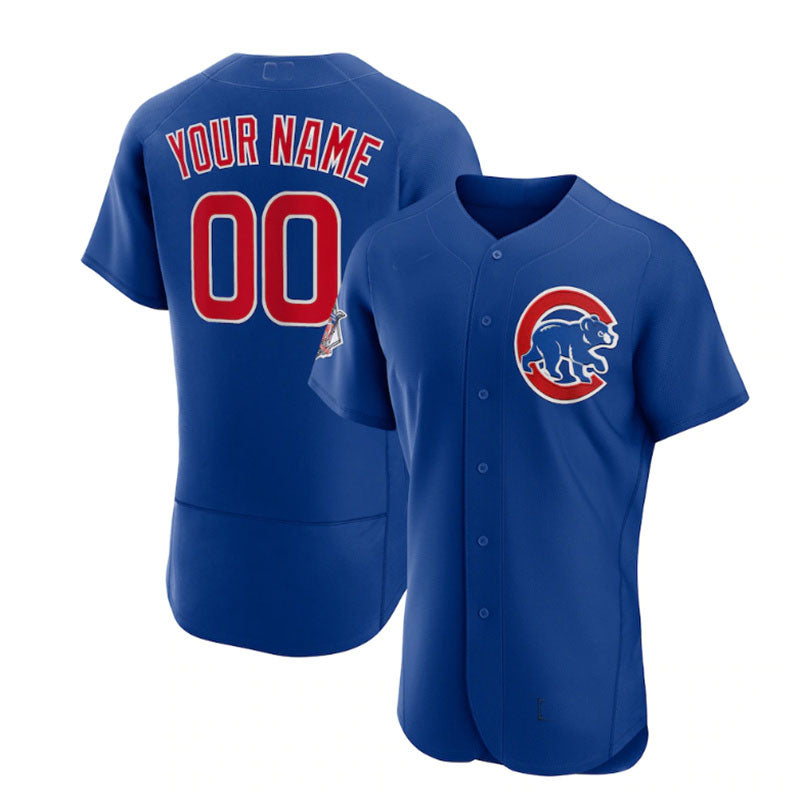 Custom Chicago Cubs Alternate Authentic Jersey - Royal Baseball Jersey ...