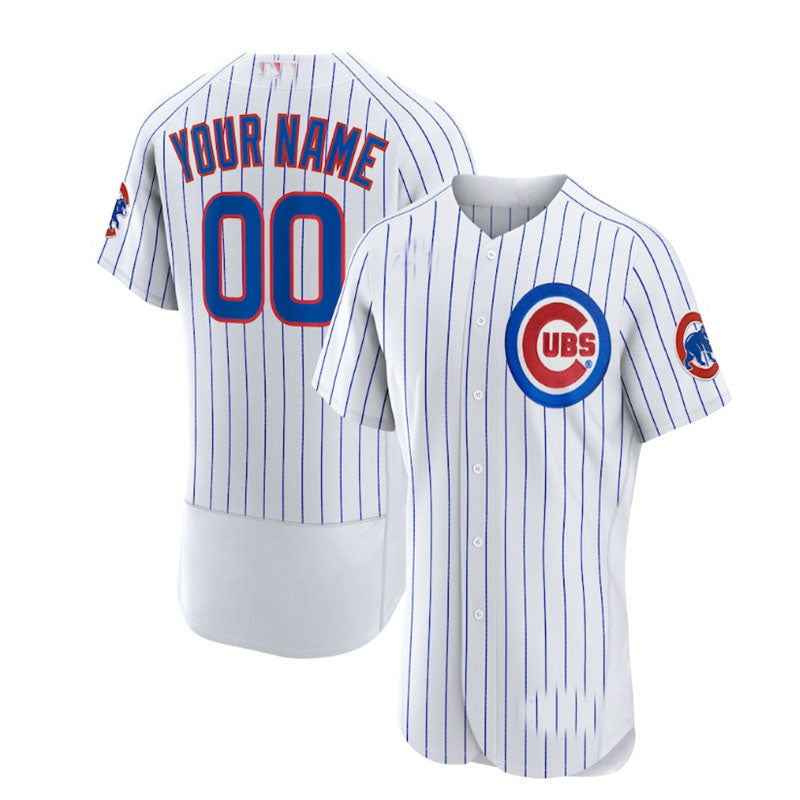 Custom Chicago Cubs Home Authentic Jersey - White Baseball Jerseys – Puhics