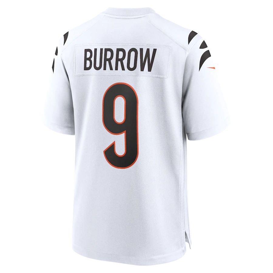 C.Bengals #9 Joe Burrow White Game Jersey Stitched American Football J ...