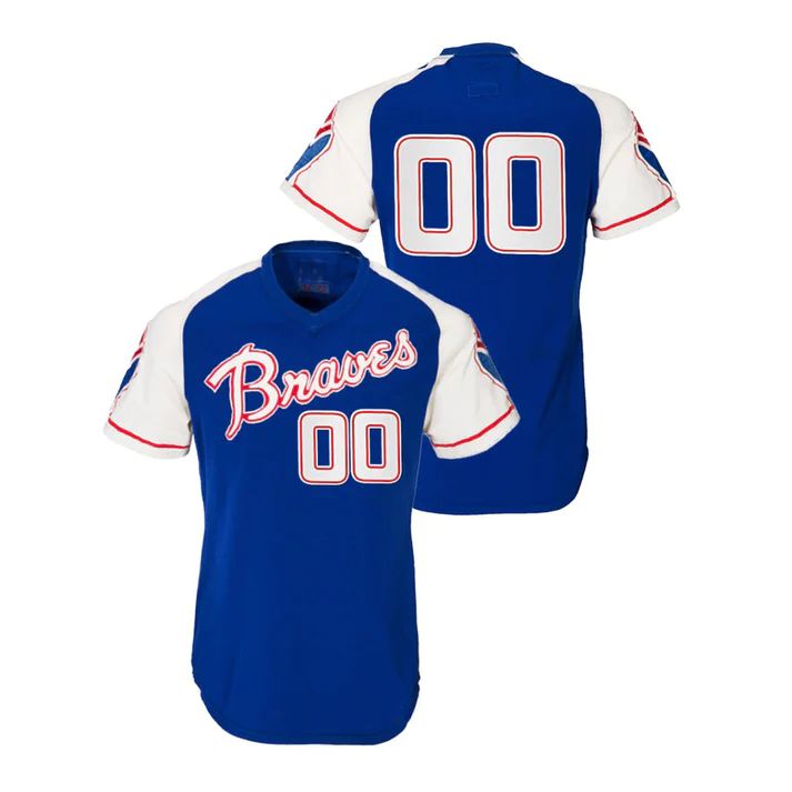 Custom Atlanta Braves Blue Baseball Throwback Jersey Heritage Jerseys ...