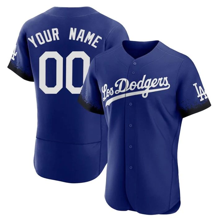 Baseball Jerseys Custom Los Angeles Dodgers Roya City Connect Stitched ...