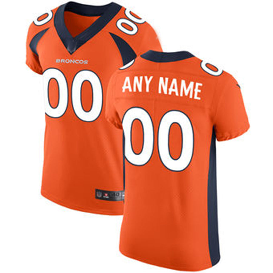 Custom D.Broncos Orange Vapor Untouchable Custom Elite Jersey Stitched ...