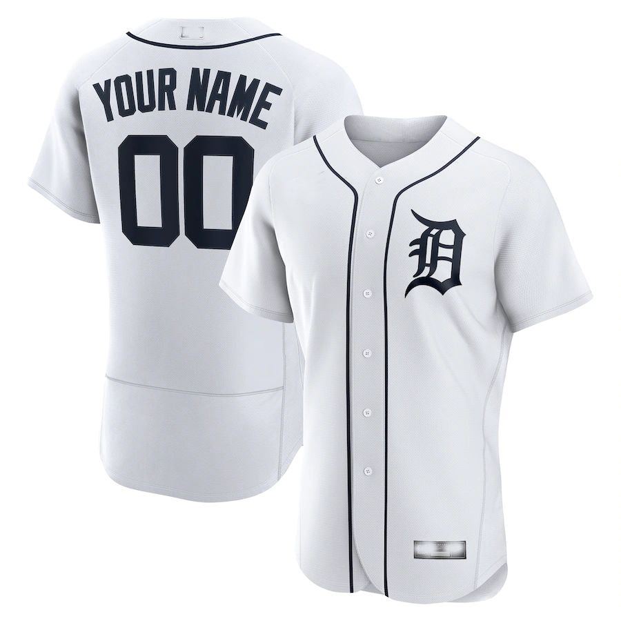 Baseball Jerseys Custom Detroit Tigers White Official Authentic Custom ...