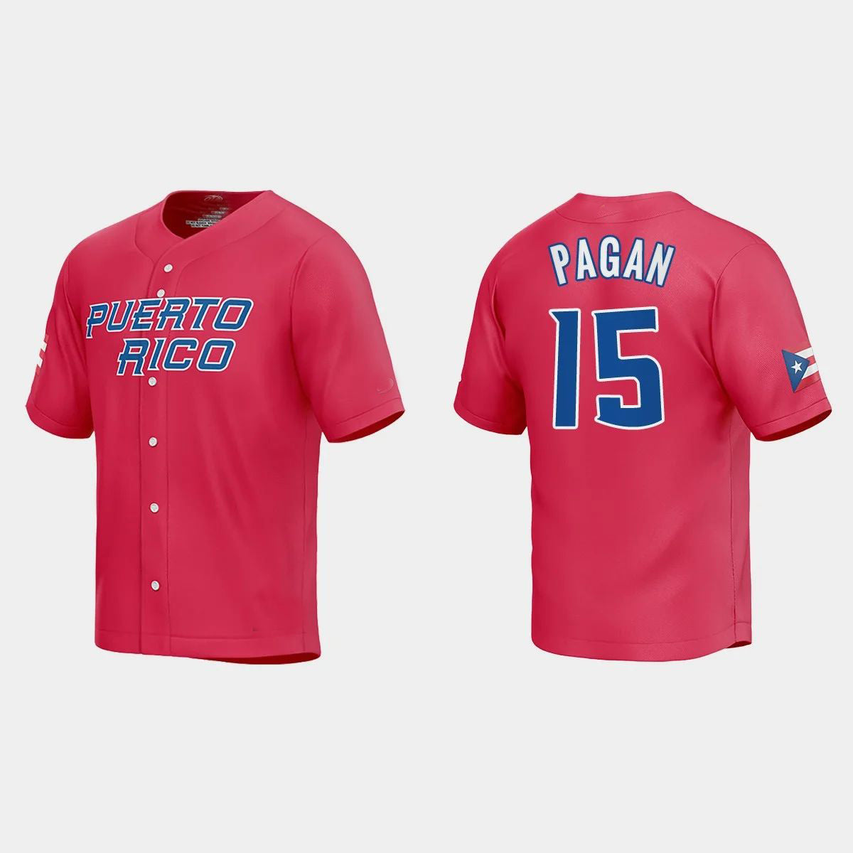 #15 EMILIO PAGAN PUERTO RICO BASEBALL 2023 WORLD BASEBALL CLASSIC JERS ...
