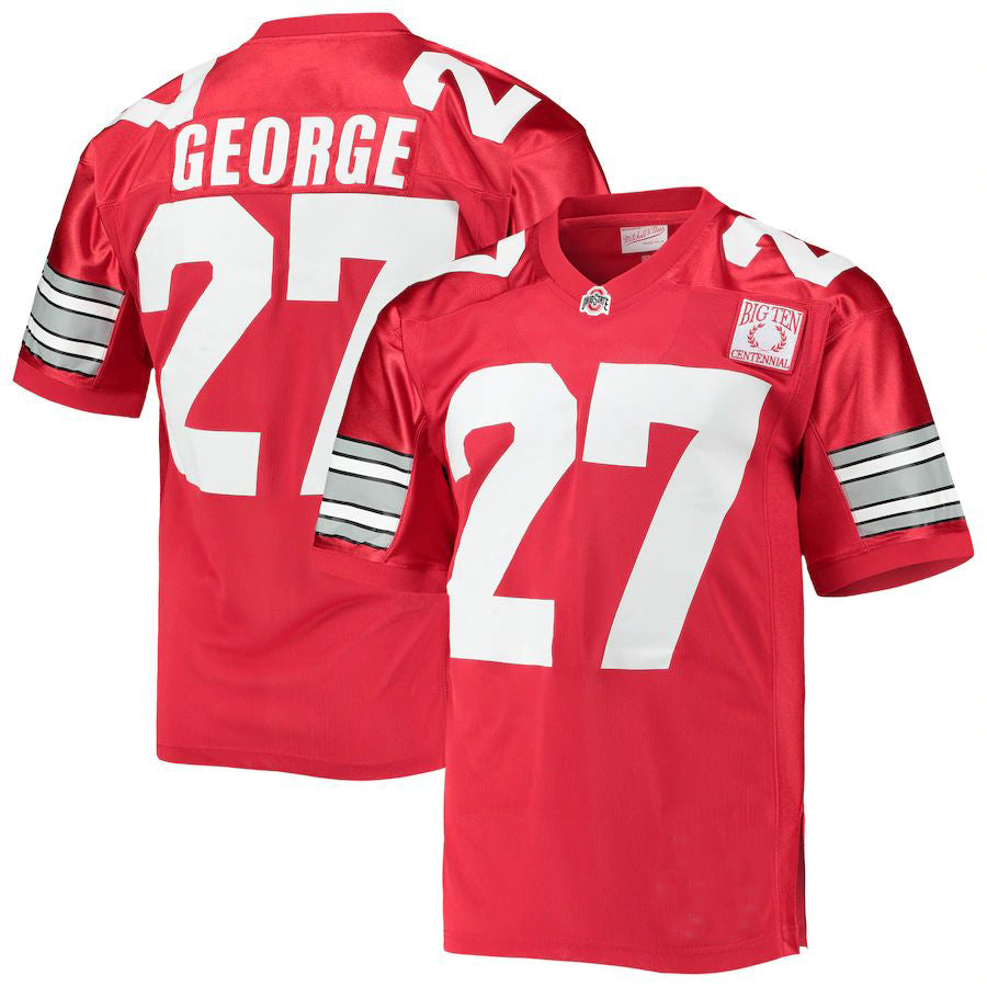 O.State Buckeyes #27 Eddie George Mitchell & Ness 1995 Authentic Throw ...