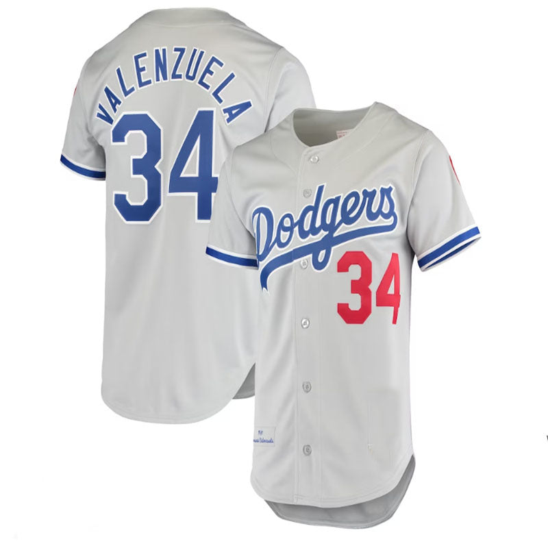 Los Angeles Dodgers #34 Fernando Valenzuela Mitchell & Ness Road 1981 ...