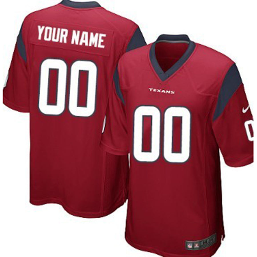 Custom H.Texans Red Limited Jersey Stitched American Football Jerseys ...