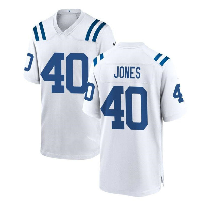 IN. Colts #40 Jaylon Jones Game Jersey - White Stitched American Footb ...