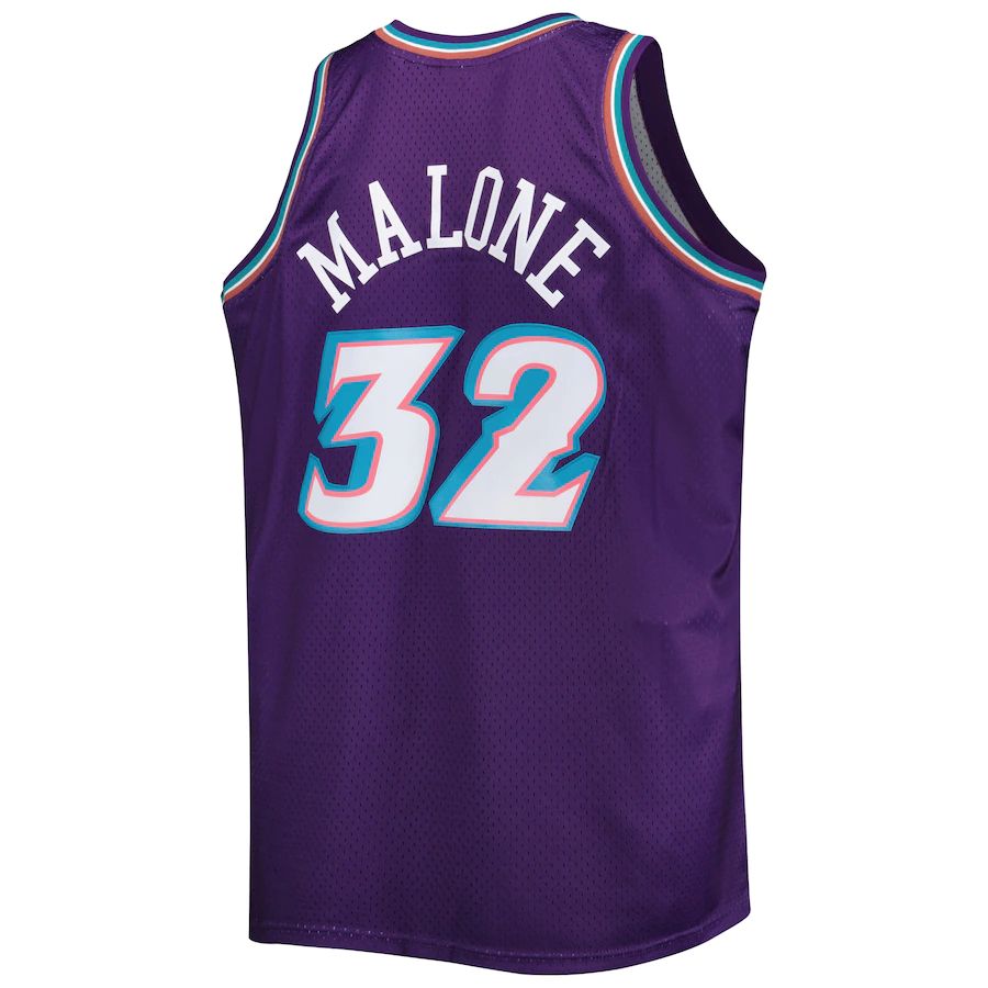 U.Jazz #32 Karl Malone Mitchell & Ness Big & Tall Hardwood Classics 19 ...