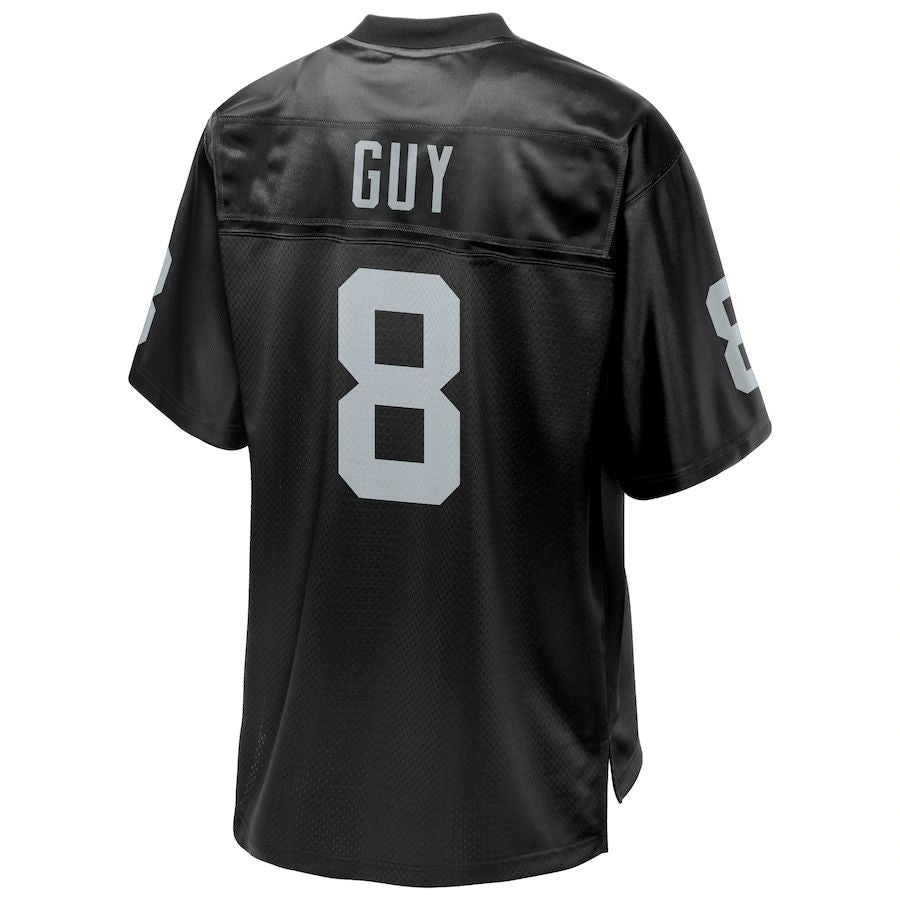 L.Raiders #8 Ray Guy Pro Line Black Retired Player Jersey Stitched Ame ...